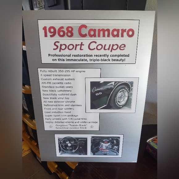 Camaro | Other | 2x28 968 Camaro Sports Coupe Cardboard Poster | Poshmark
